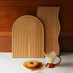 Elegant Beech Wood Wave Tray Decorative Bread & Pastry Serving Tray ...