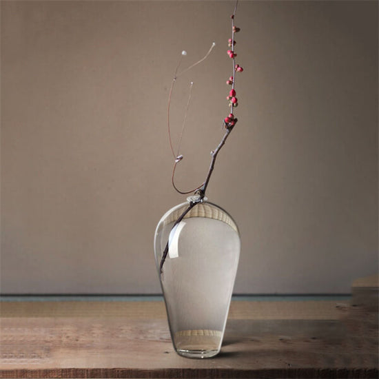 Zen Glass Hydroponic Vase - Minimalist Japanese Design for Mindful ...