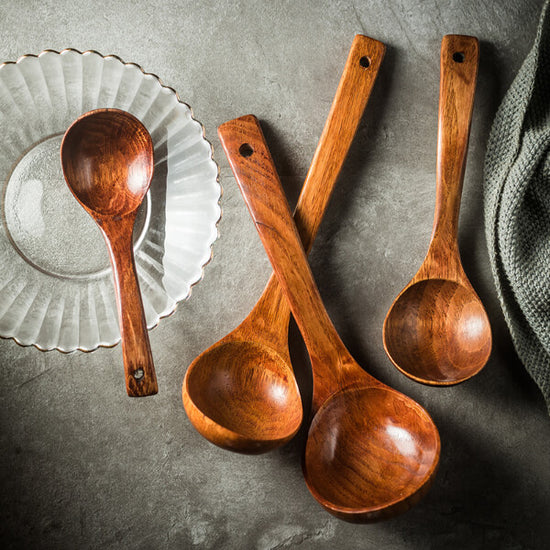 Zen Wooden Soup Ladle - Eastern Kitchen Essential | TOUKOKU