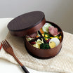 HarmonyWood Round Wooden Snack Bento Box Natural Wood Color – TOUKOKU