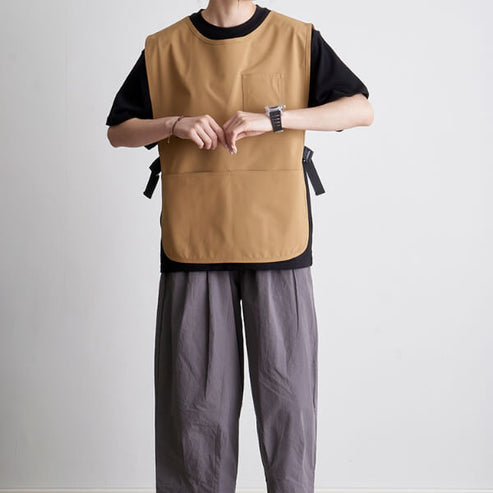 Japanese Work Apron Brown - Mindful Kitchen Wear | TOUKOKU