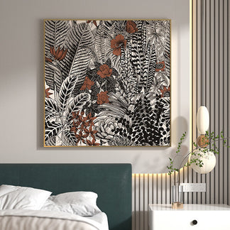 Vintage Botanical Square: Retro-Inspired Wall Art for Timeless Decor ...