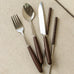 Japanese Style Wooden Handle Cutlery Premium Stainless Steel and Wood ...