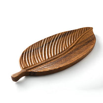 Leaf-Shaped Wood Bowl - Contemplative Table Décor | TOUKOKU
