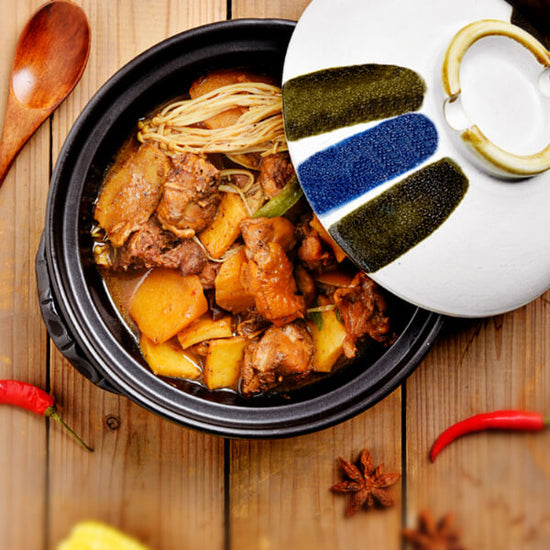 Zen Craft Hand-Painted Casserole - Eastern Cooking Pot | TOUKOKU