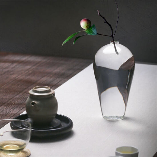 Zen Glass Hydroponic Vase - Minimalist Japanese Design for Mindful ...