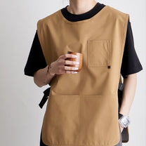 Japanese Style Lightweight Work Vest Apron-Brown – TOUKOKU