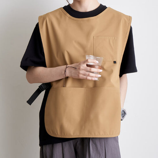 Japanese Work Apron Brown - Mindful Kitchen Wear | TOUKOKU