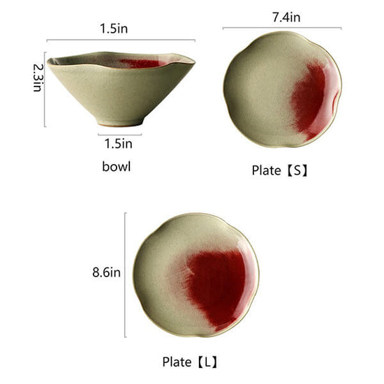 Ceramic Petal Plates & Bowls - Zen Dining Collection | TOUKOKU