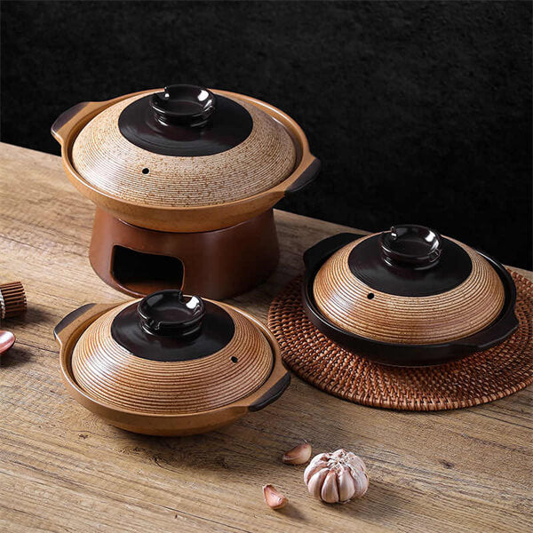 Japanese Ceramic Casserole Set - Multi-Size with Candle Warmer | TOUKOKU