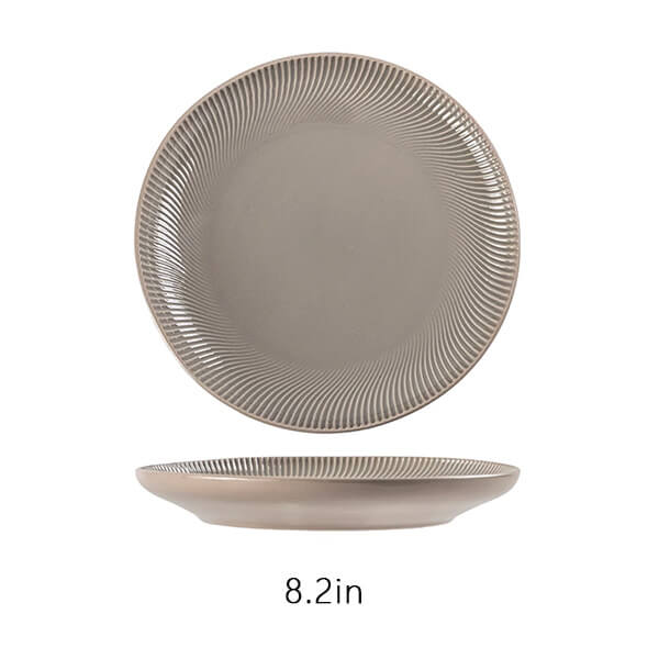 Japanese Ceramic Plate 8.2" - Zen Dining Essential | TOUKOKU