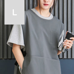 Japanese Work Apron Gray - Eastern Kitchen Style | TOUKOKU