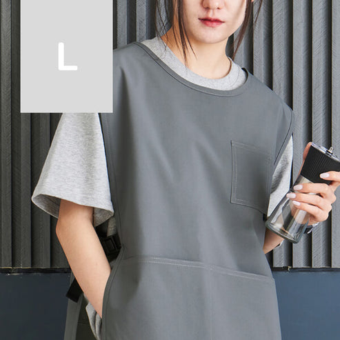 Japanese Work Apron Gray - Eastern Kitchen Style | TOUKOKU